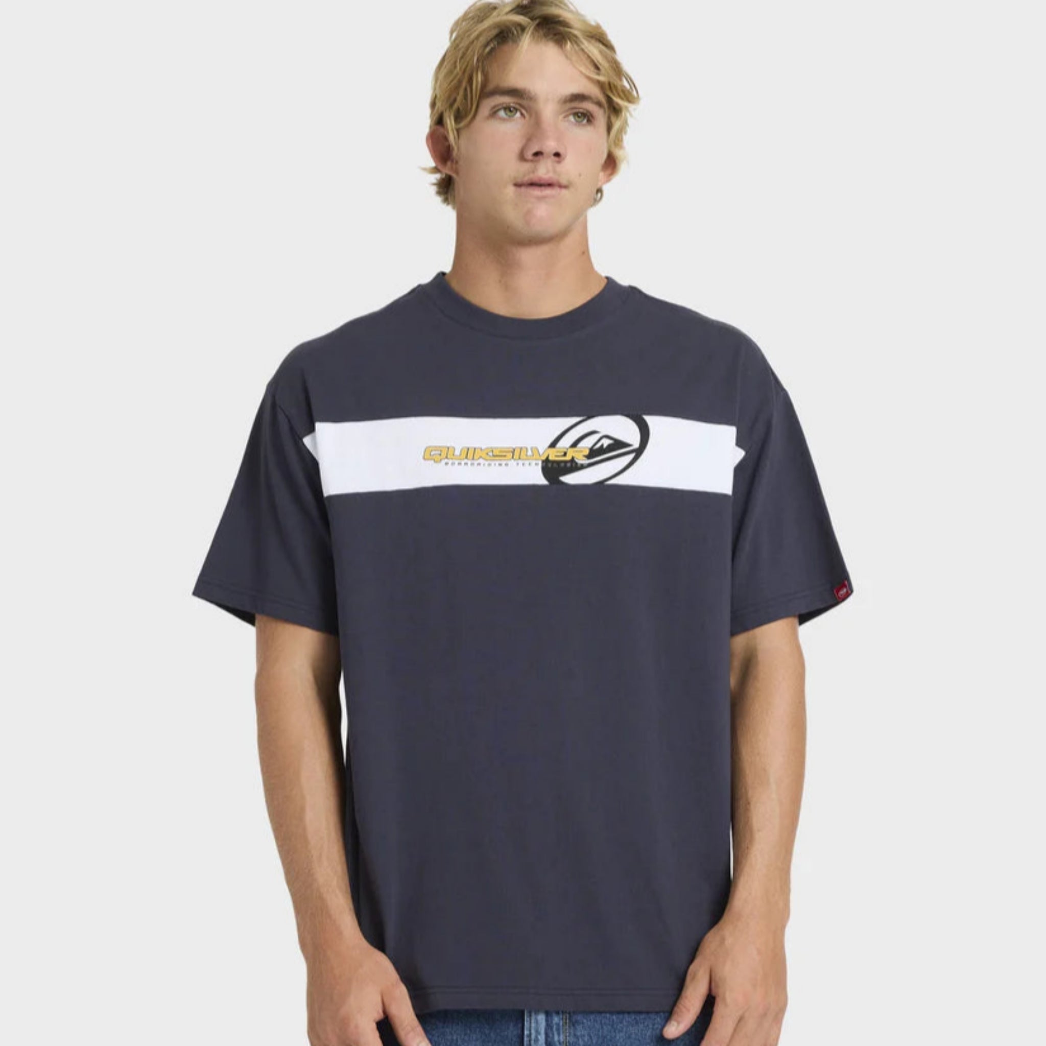Quiksilver Tilt Panel Knit Tee - Black Wave | Rapid Surf & Ski