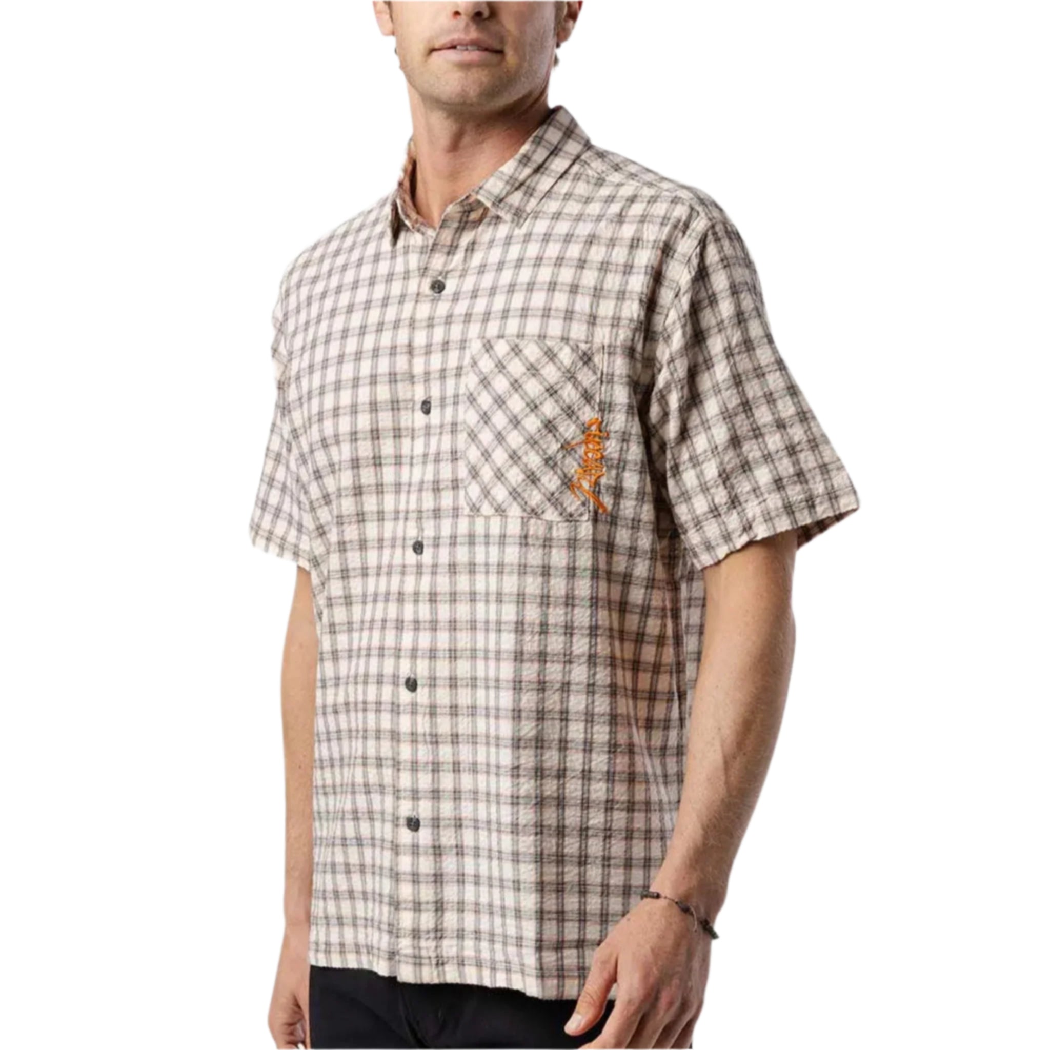 Rip Curl Medina Script Short Sleeve Shirt - Cement – Rapid Surf & Ski