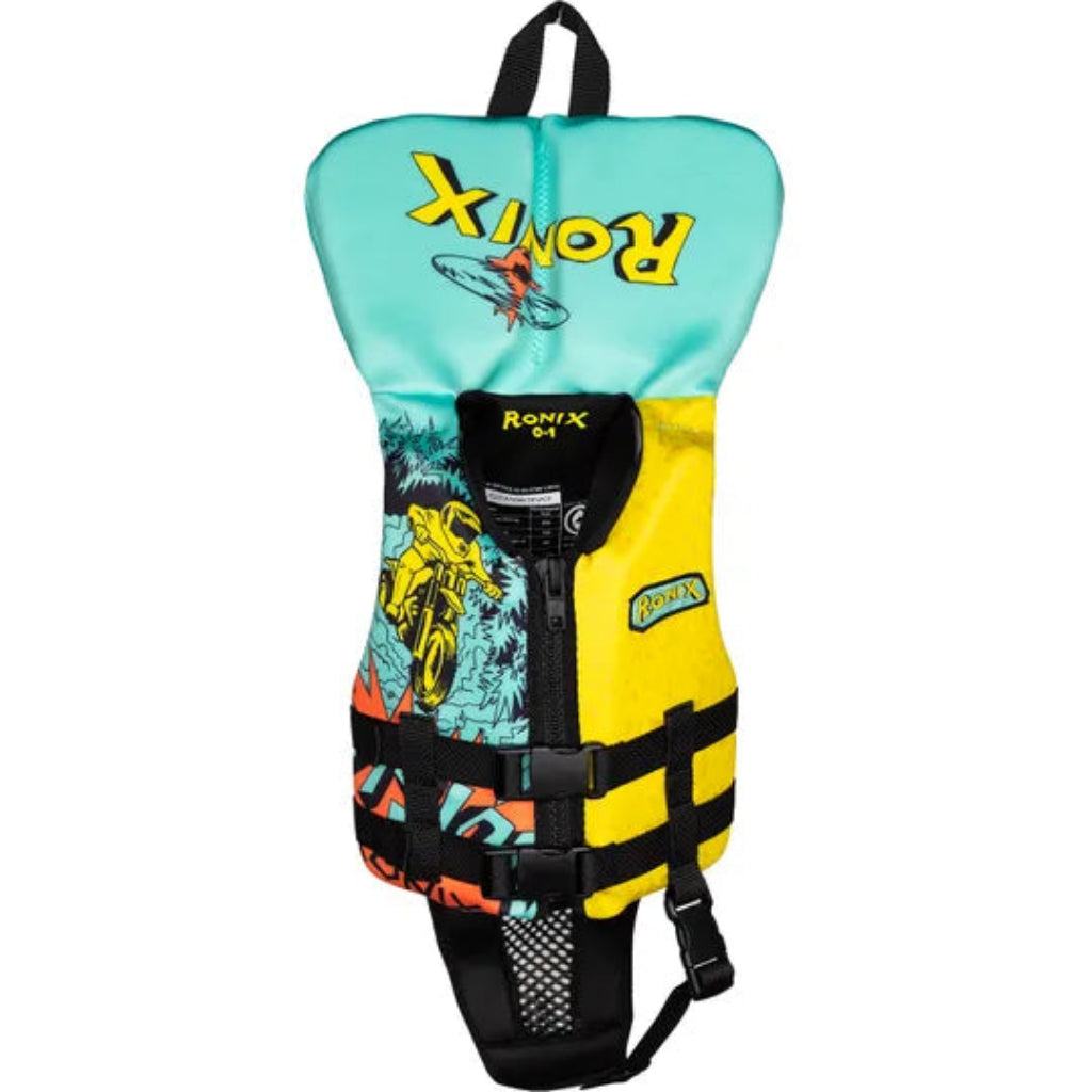 Ronix Junior Boys Vision Collar Life Jacket - Blue/Orange/Yellow ...